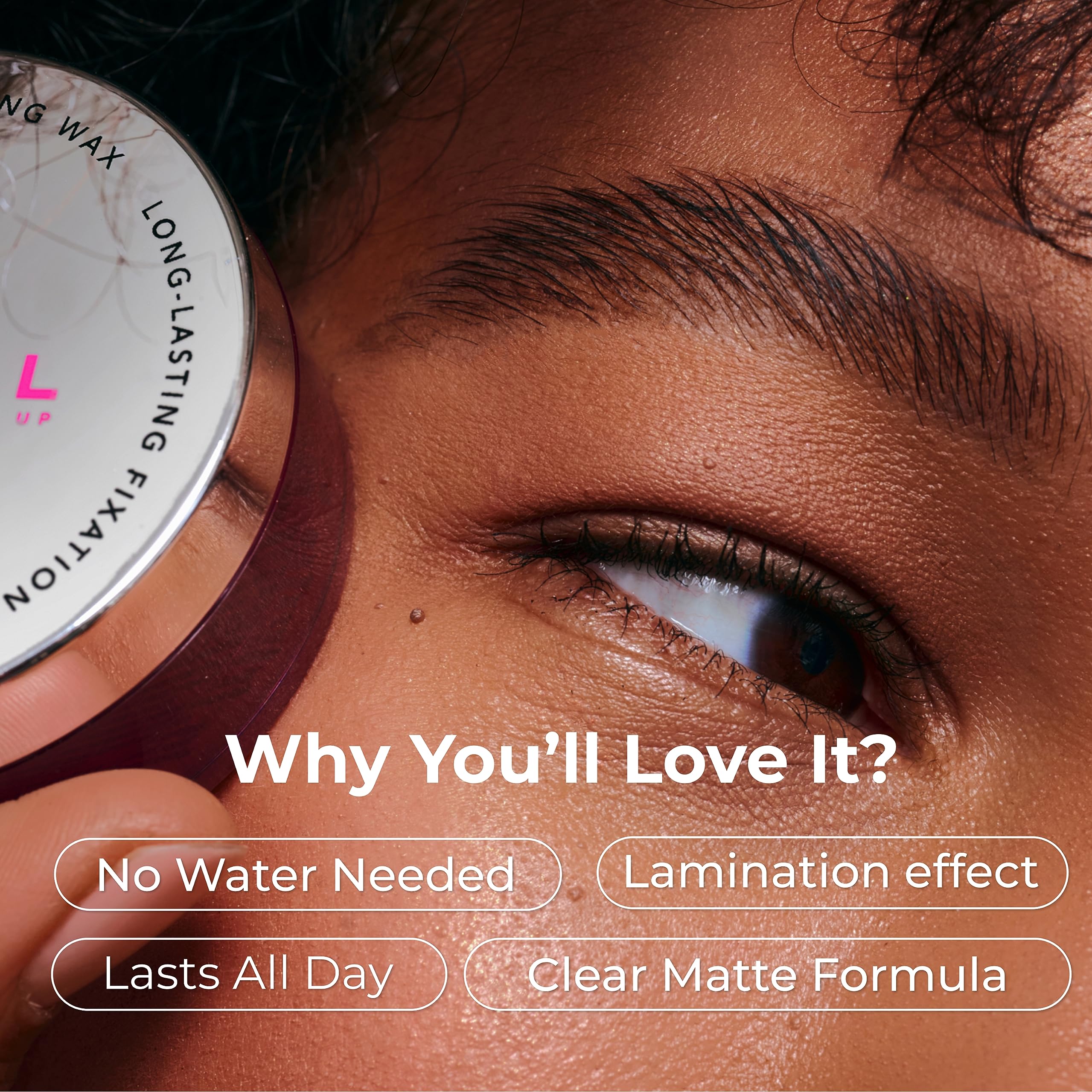 LAMEL Brow Lifting Wax: Easy-to-use & Residue-free - Defined Eyebrows - Mascara Spoolie & Transparent Gel - Organic & Cruelty-Free - 401, 15gr / 0.5oz