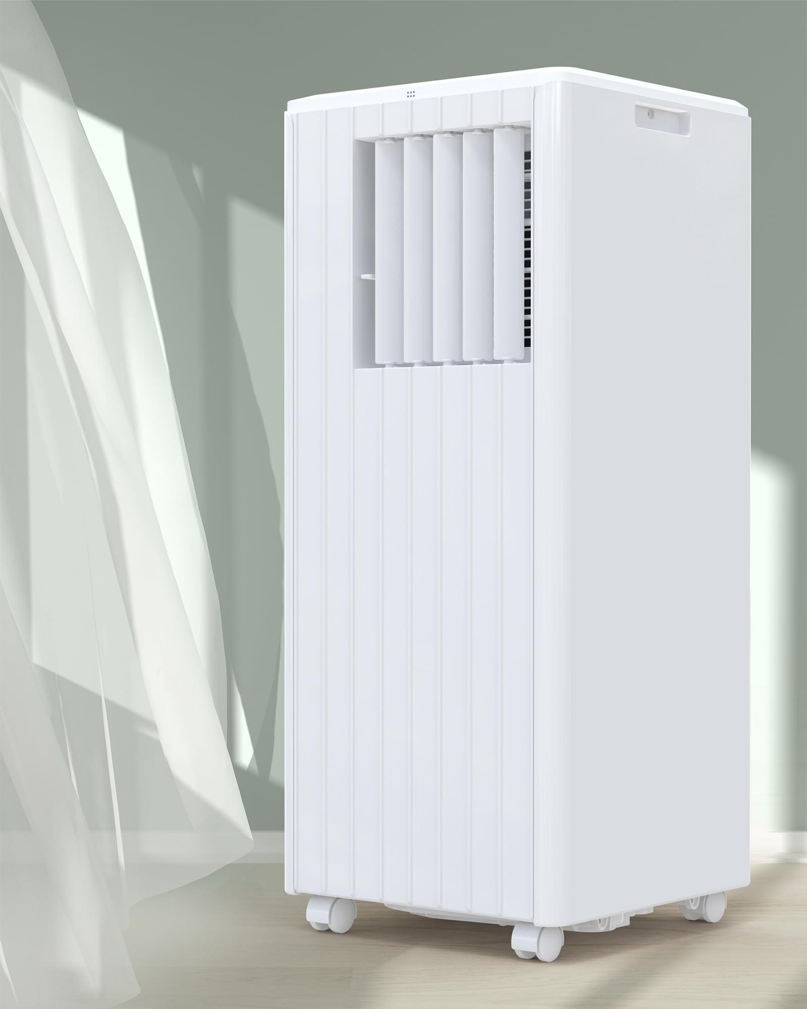 Perbyste 8000 BTU Portable Air Conditioners Cool Up to 350 Sq.Ft, 4 Modes Portable AC Unit with Remote Control/24Hrs Timer/Installation Kits for Home/Office/Dorms, White