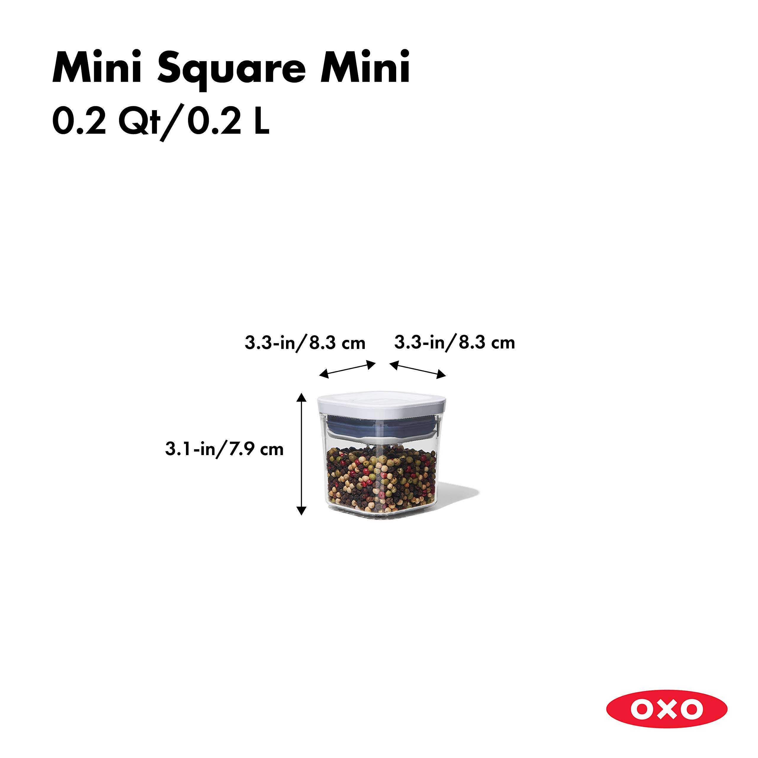 OXO Good Grips POP Container Set (3-PC Small Square + 4-PC Mini)