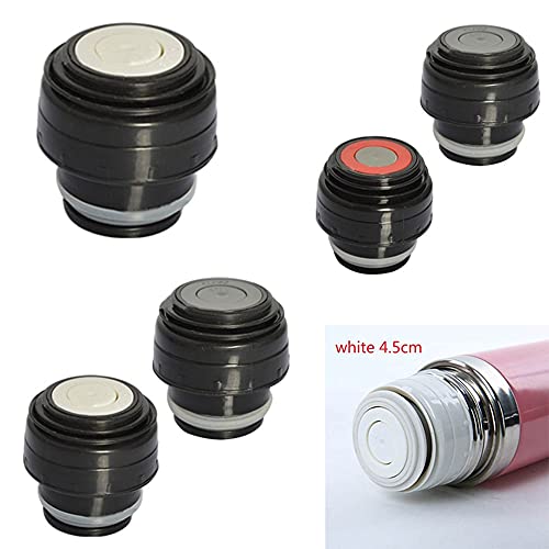 SPDD Vacuum Flask Lid Thermos Cover 4.5/5.2cm Outdoor Travel Cup Vacuum Flask Lid Portable Universal Travel Mug Accessories(4.5cm Black red)