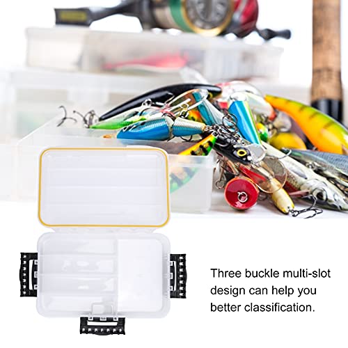 plplaaoo Fishing Tackle Box, Fishing Tackle Tray Box, Luya Box Durable Sturdy Double?Layer Storage Design Fishing Tool Accessories for Fish Sports, Plastic Storage Organizer, Luya Box Baits Box Tr