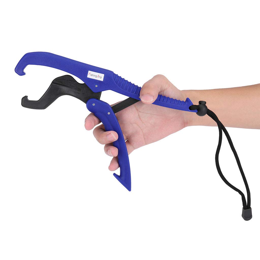 Portable Fish Lip Fish Grip Tool Fish Control Outdoor Fishing Tool 9 Inch Puff Puff Fish (Blue, One Size)