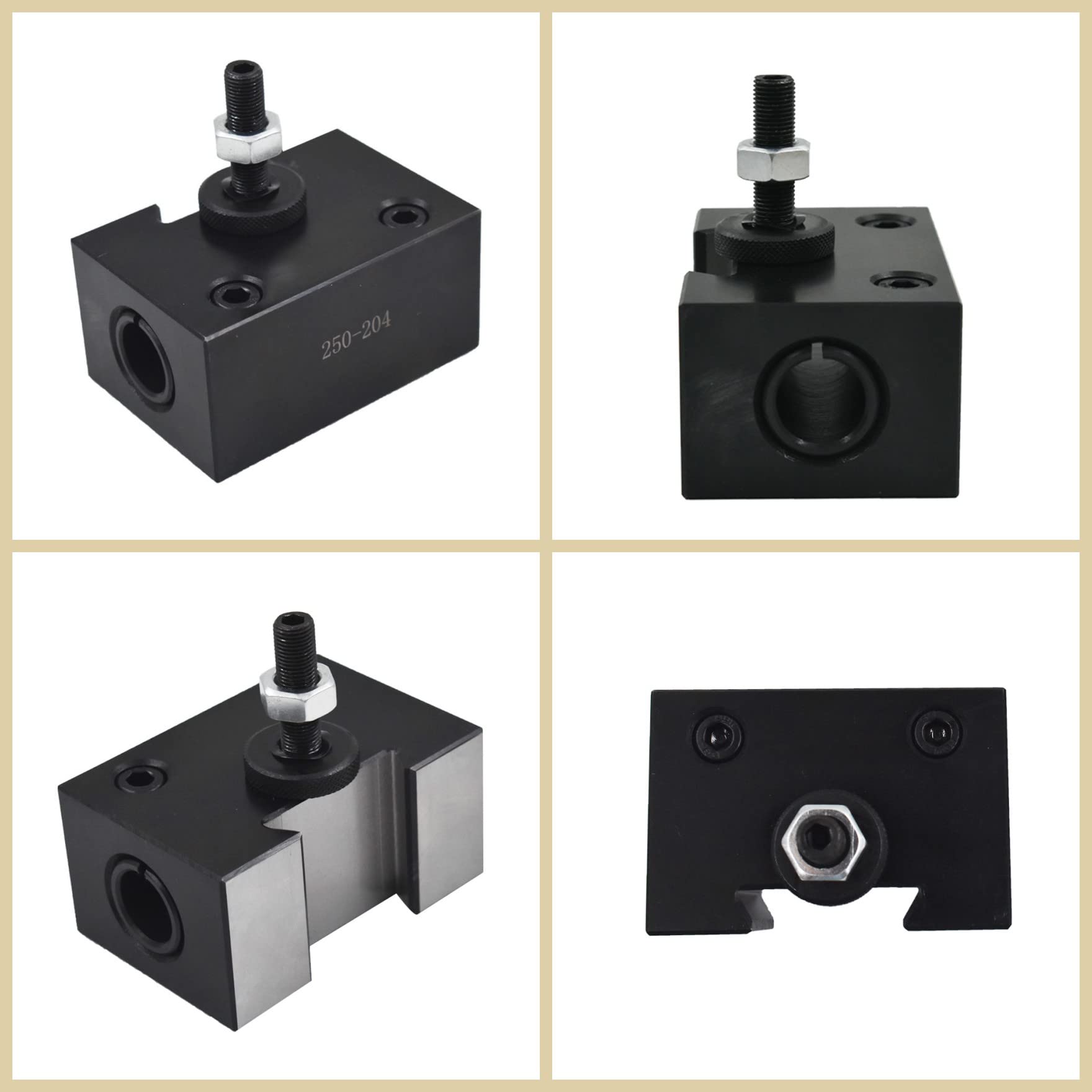 waltyotur BXA 250-204 Heavy Duty Boring Bar Holder, Quick Change Heavy Duty Boring Bar Tool Post Holder for CNC Lathe