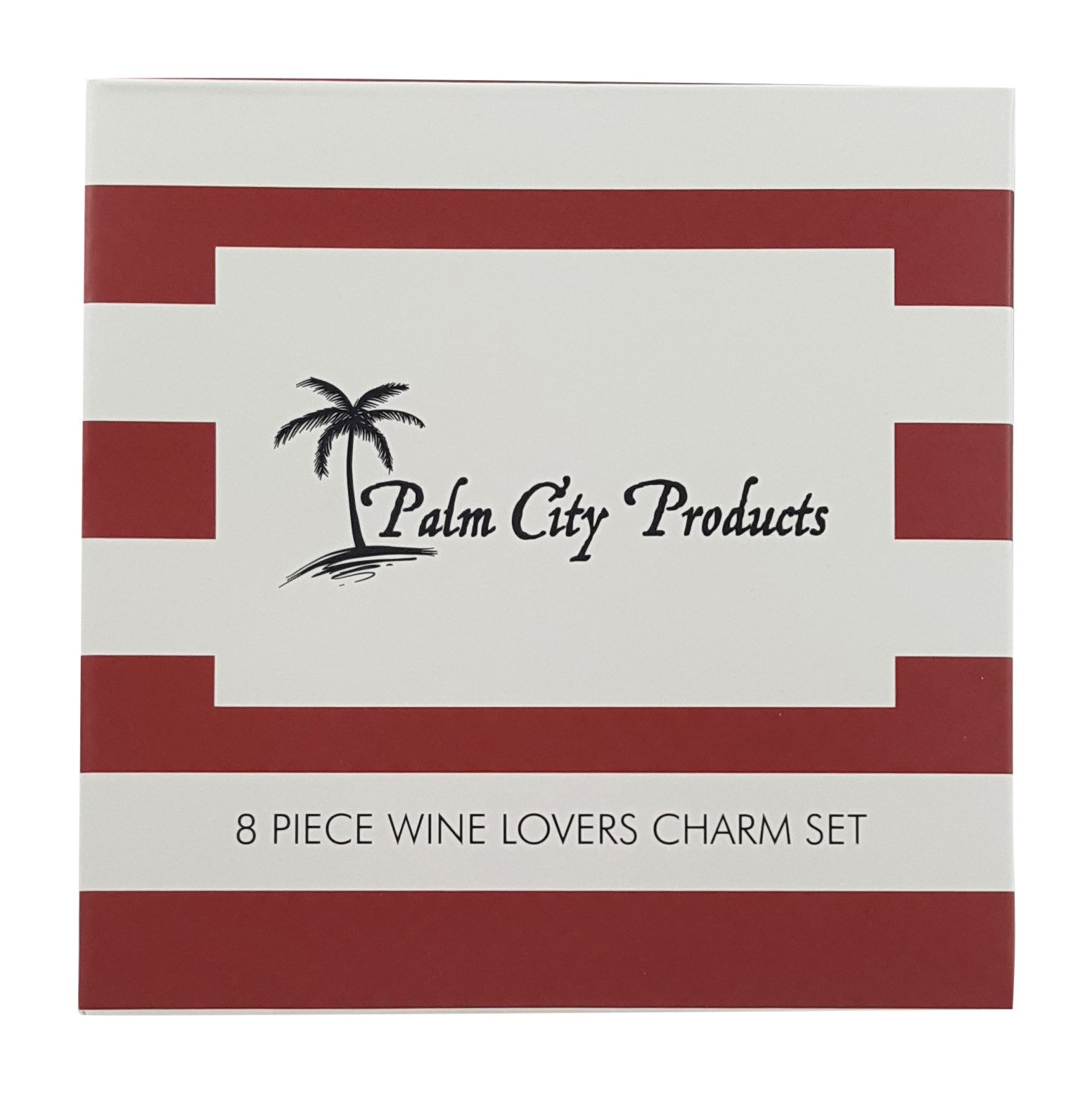 Palm City Products 8 Piece Wine Lovers Themed Charms Set