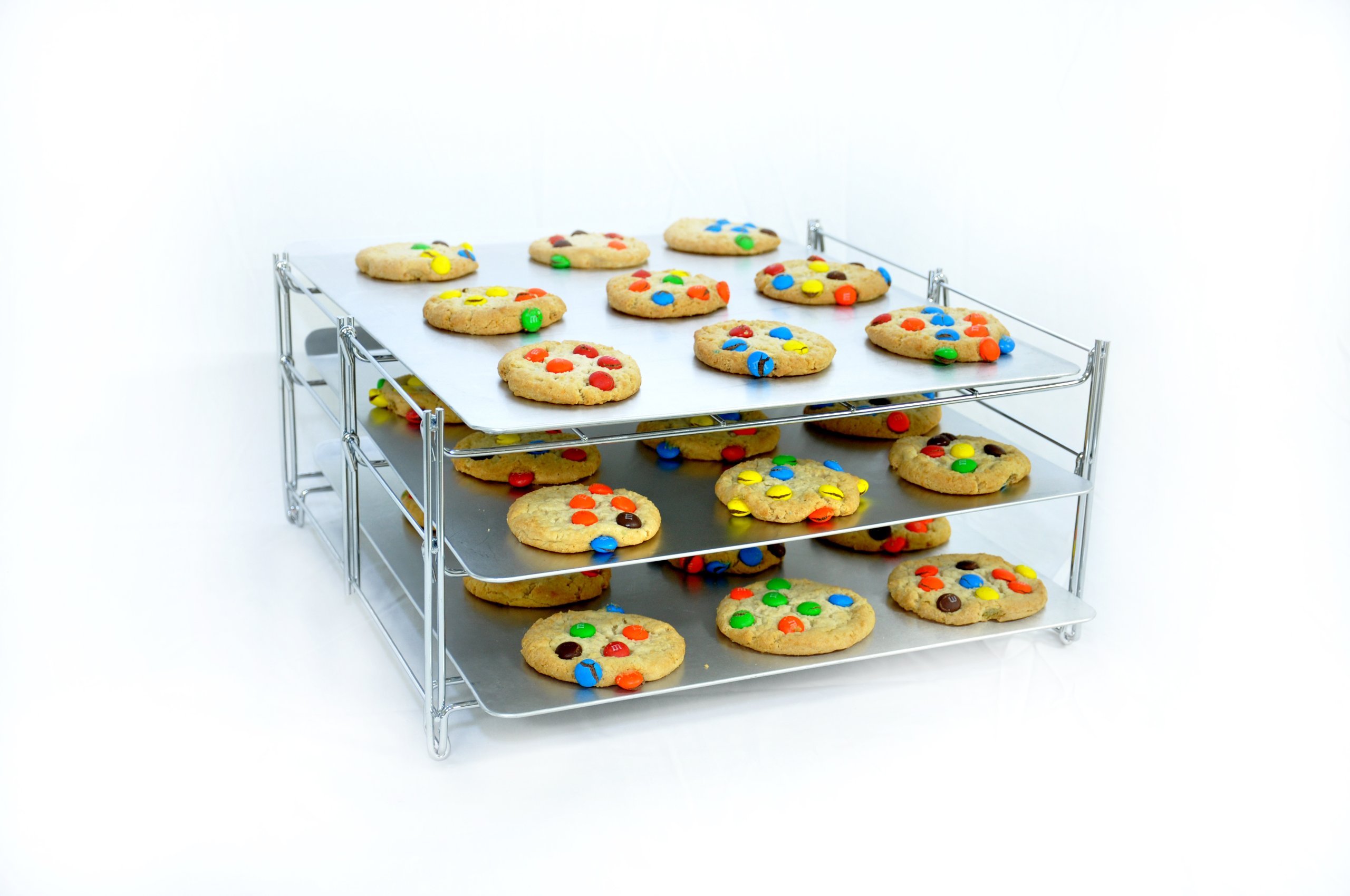 Nifty 3-in-1 Baking Rack β Nickel Chrome Plating, Cooling & Baking Rack, Multipurpose Kitchen Accessory, Folds Flat for Easy Storage, Use for Cookies, Pizzas, Baked Goods
