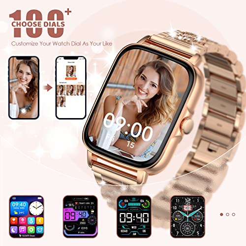 Smart Watch for Women Bluetooth Dial Call Speaker Fitness Tracker with Heart Rate Monitor Sleep Tracker Pedometer Smartwatch 1.69" HD Full Touch Screen Activity Tracker Watch for iPhone Android