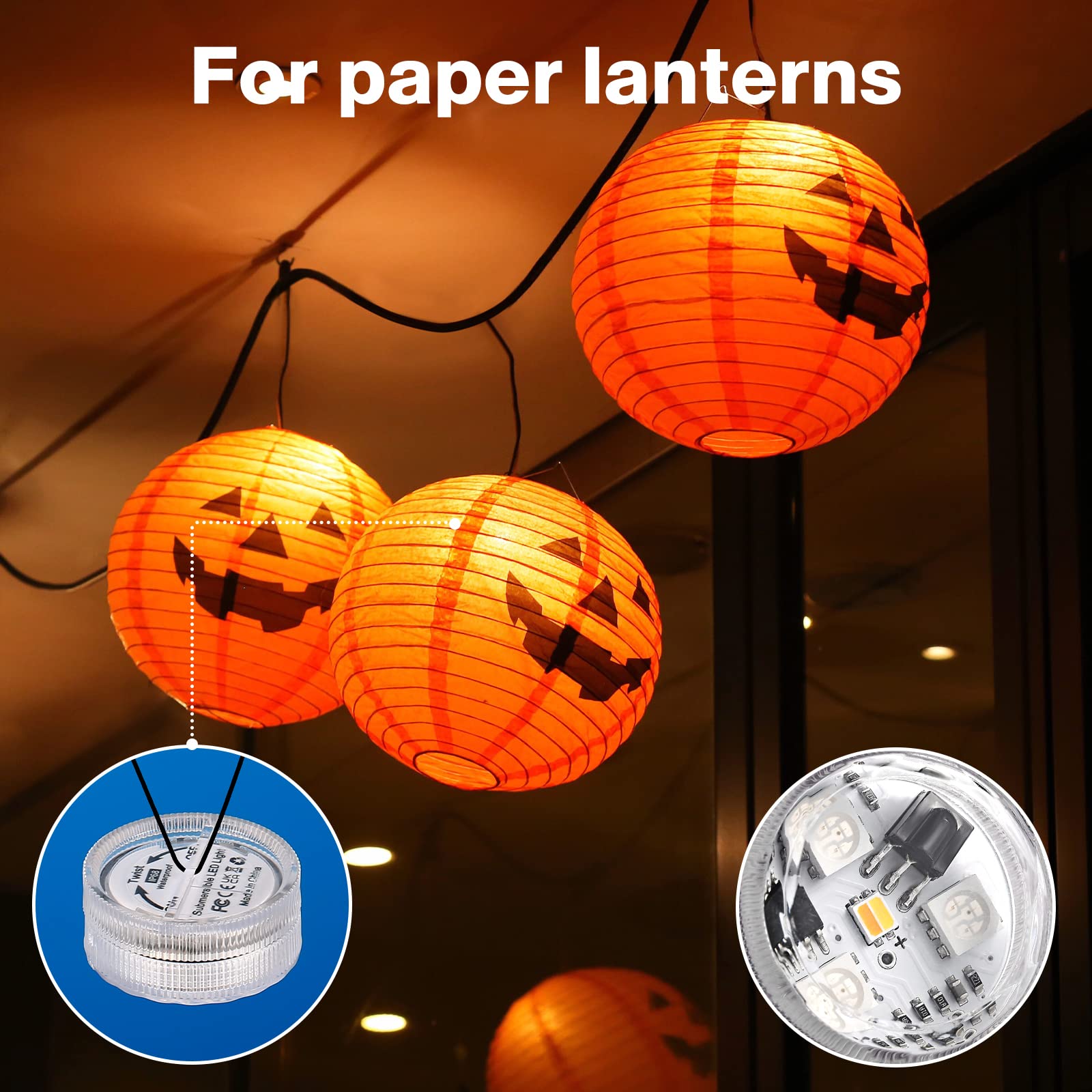 Mini Submersible LED Lights, Waterproof LED Tea Lights Candle with Remote Battery Operated,RGB Color Changing for Vase Home Party Wedding Table Centerpieces