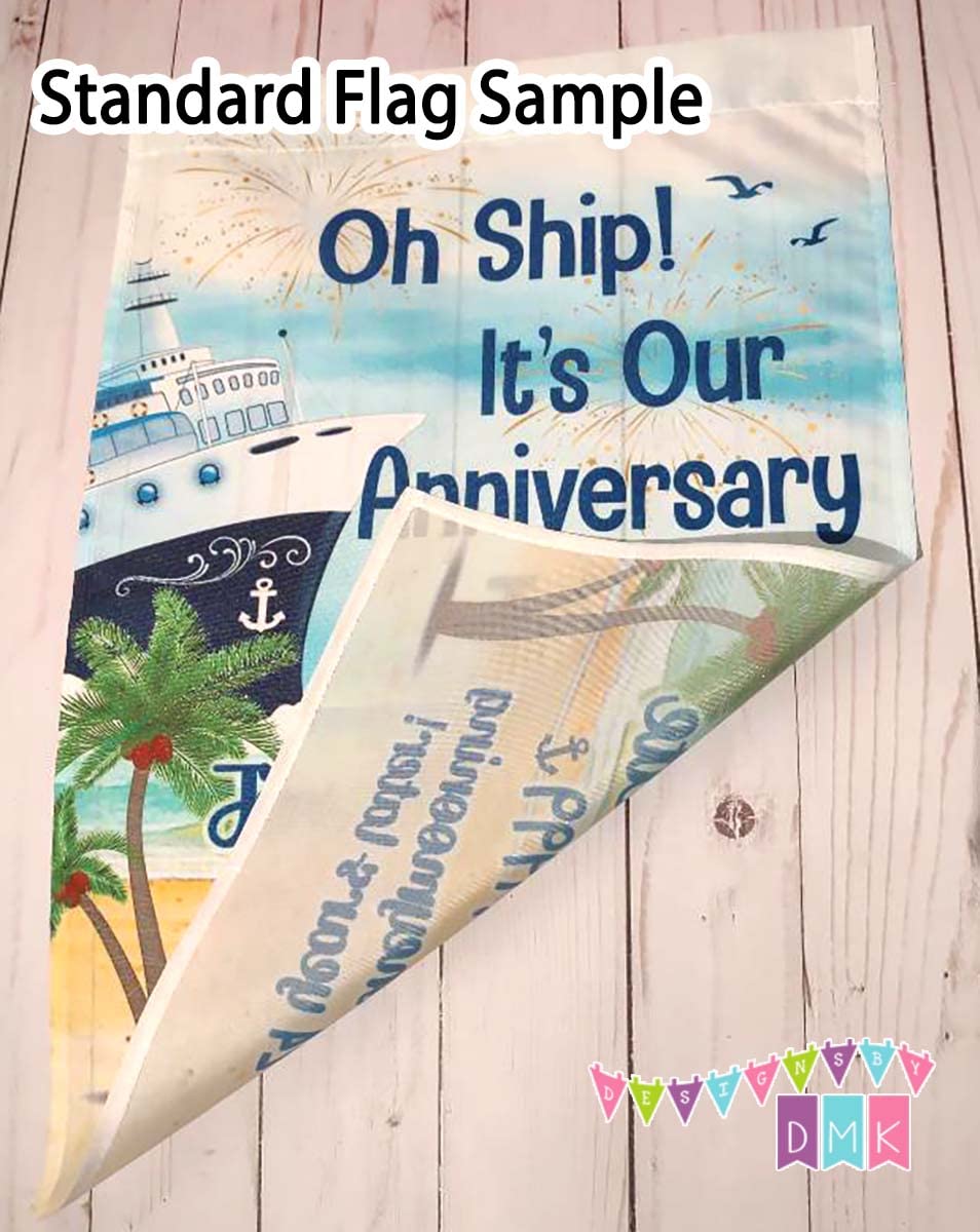 Oh Ship! It's A Girls Trip - Cocktails - Cruise Door Decoration - PERSONALIZED - Banner - Flag - Standard or Premium Fabric - CF007