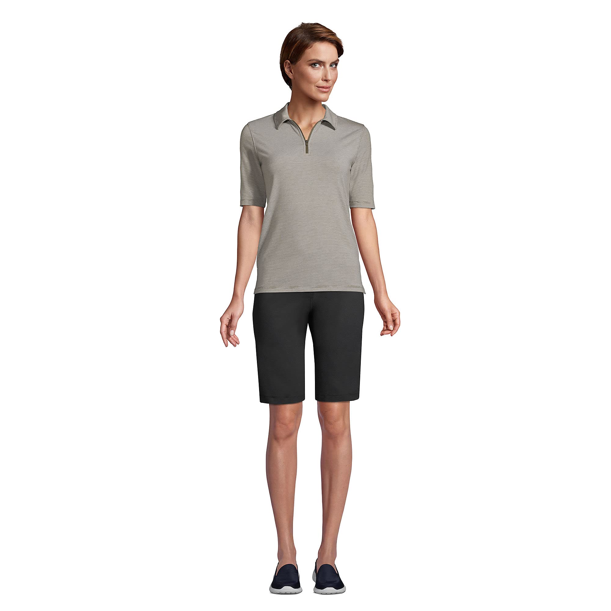 Lands' End Womens Active Relaxed Active Short New Black Regular Large