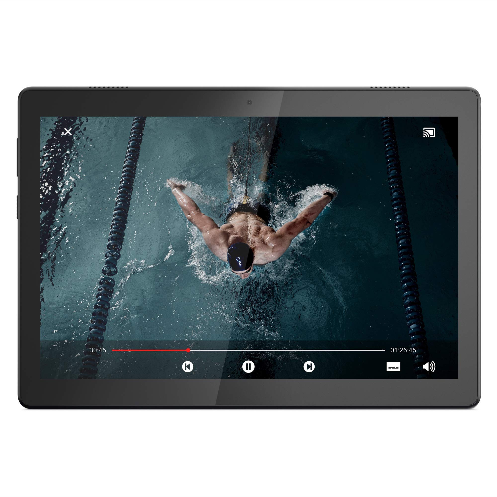 Lenovo Tab M10 HD 10.1" Tablet, Android 9.0, 16GB Storage, Quad-Core Processor, WiFi, Bluetooth, ZA4G0000US, Slate Black (Renewed)