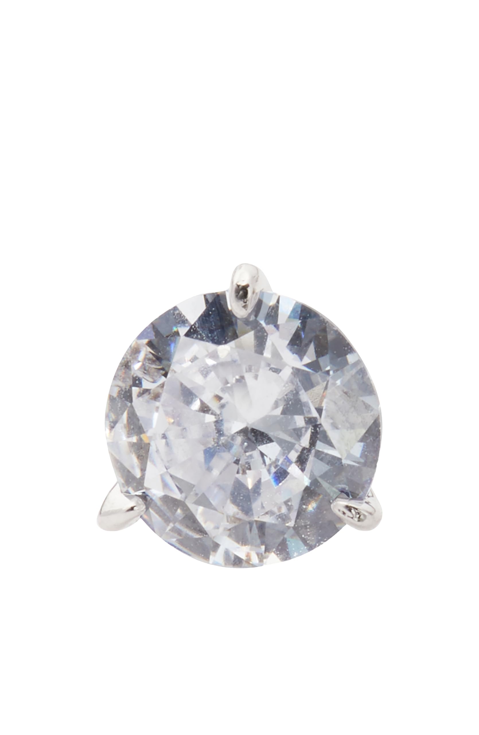 Kate Spade New York Trio Prong Studs, Clear/Silver