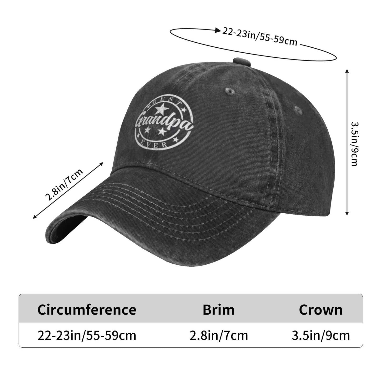 Presents for Women,Best Grandpa Ever Baseball Cap,40th Birthday Gift Ideas for Men,Adjustable Baseball Trucker Cap Black
