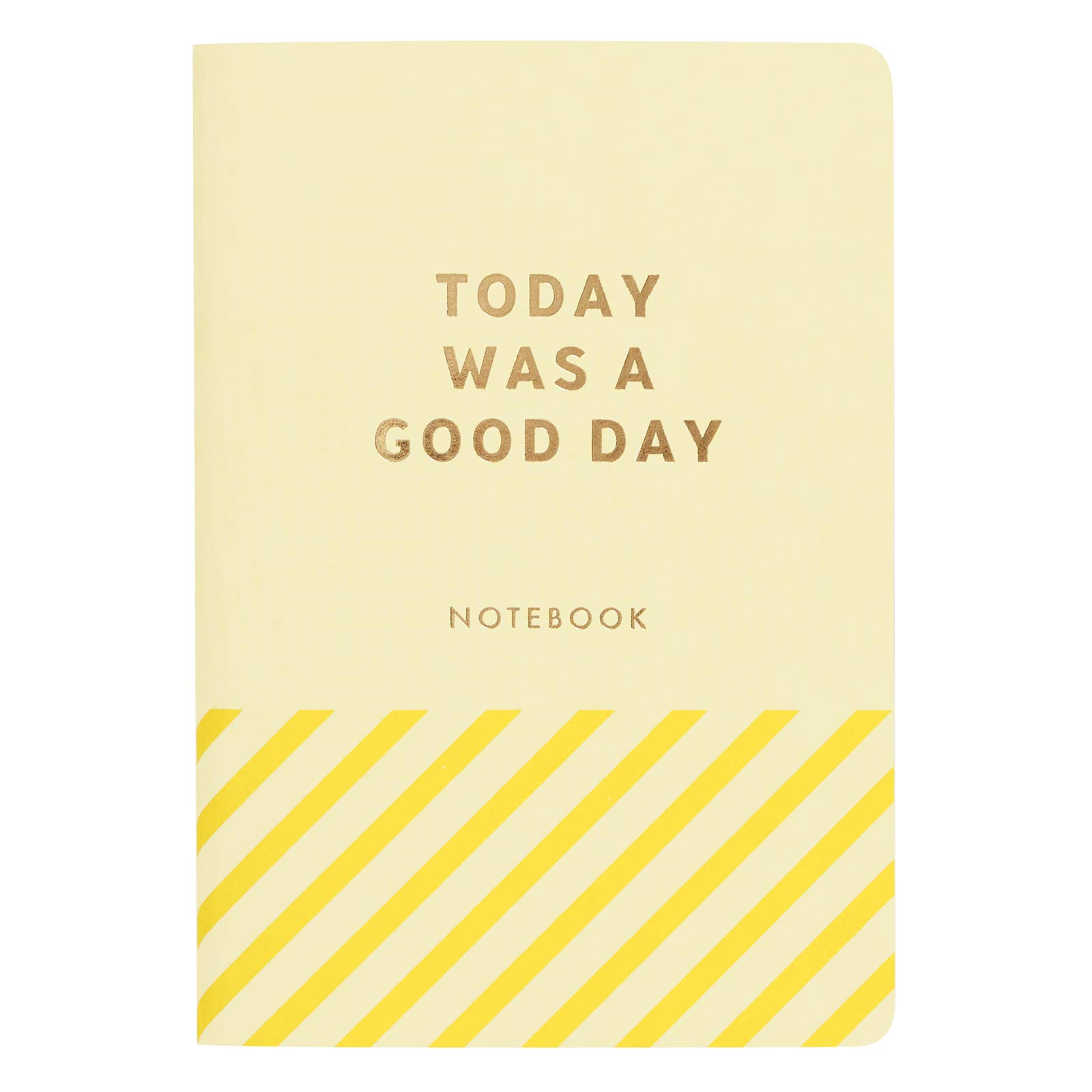 kikki.K Inspiration Designer Collection - Today was A Good Day Notebook, Pocket Sized and Gold Foil Detailing, Includes Prompts and Blank Pages, Measures 5.12" L x 3.54" W x 0.2" H