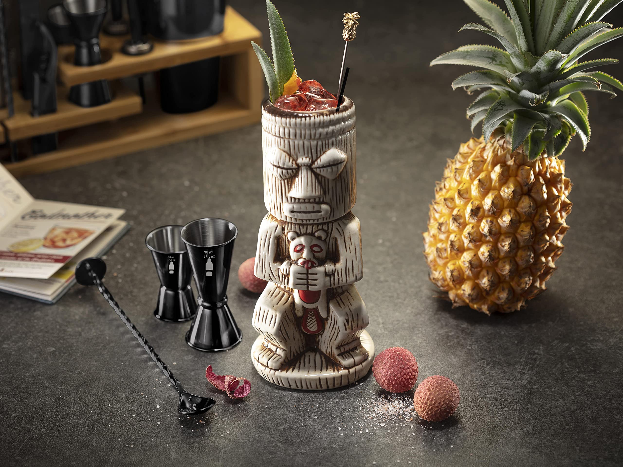 ROCKSLY Mixology Bartender Kit and Cocktail Shaker Set for Drink Mixing | Mixology Set with 10 Bar Set Tools and Bamboo Stand Makes It The Perfect Home Cocktail Kit | Complete Bartender Kit (Black)