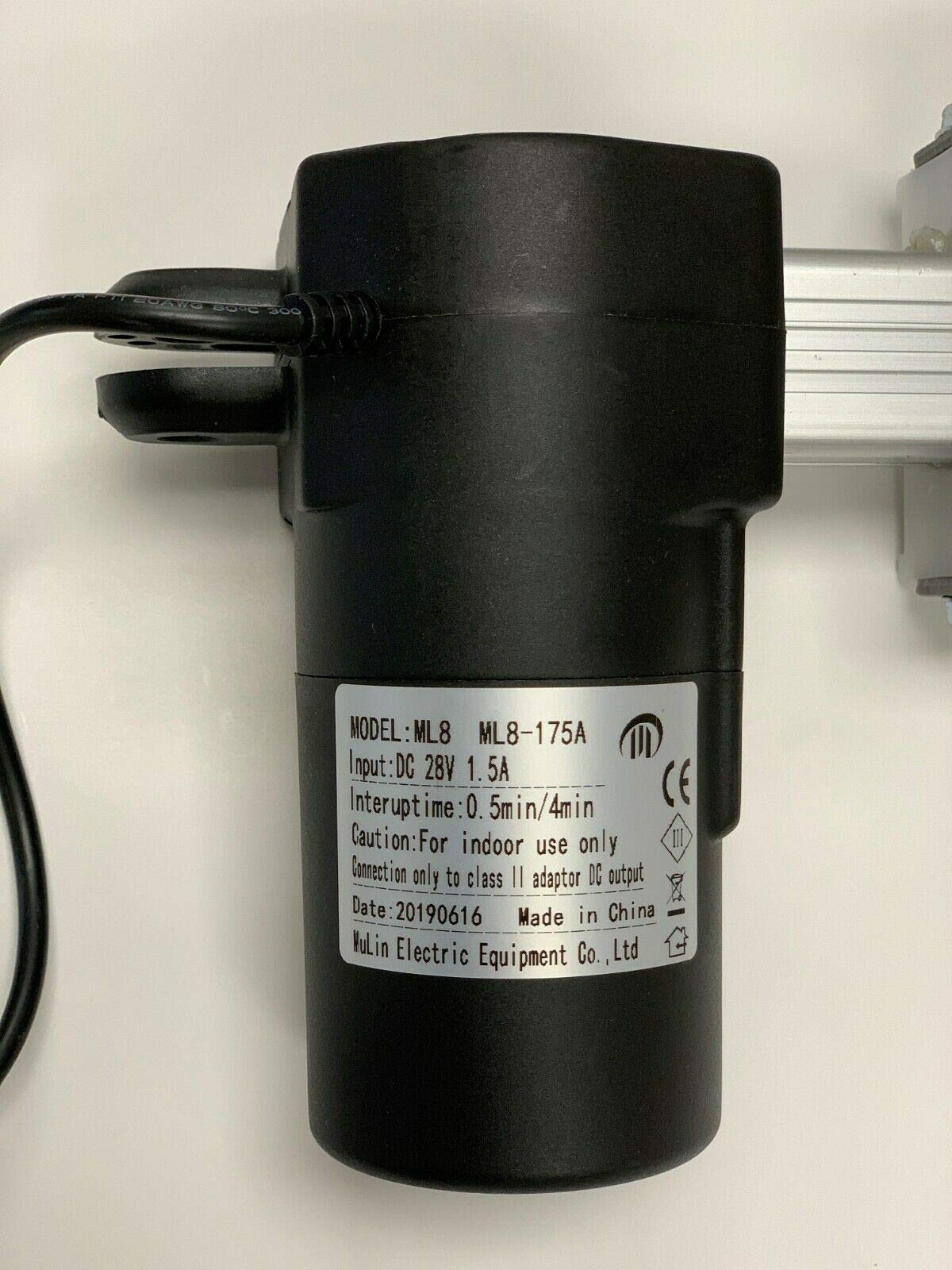 Mulin Power Recliner Motor Replacement with Cord Model ML8-175 ML8-175A Linear Actuator for Sofa Lift Chair Couch Massage Seat Bed Same as ML18-033 & ML18-026