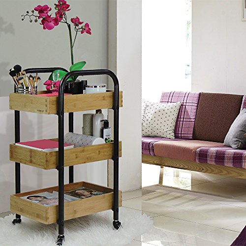 Oceanstar 3SC1675 Portable 3 Removable Trays Storage Cart