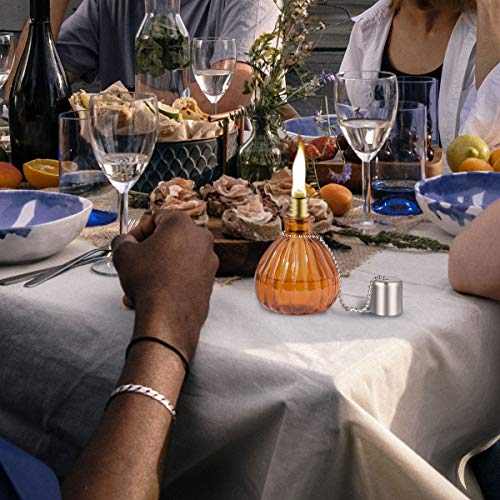 LANMU Glass Table Torch, Bottle Torch Kit, Outdoor Patio Garden Torch Decor for Party /Halloween /Thanksgiving /Christmas (2 Pack)