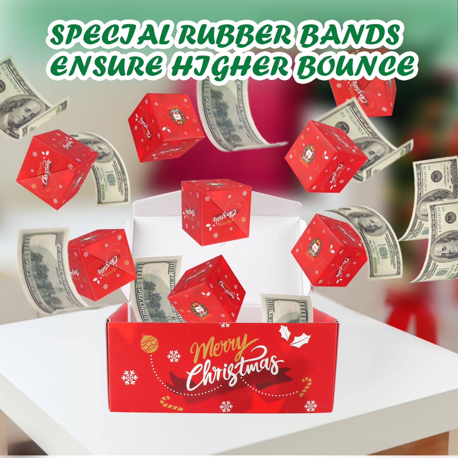 VisTapex 12 Boxes Surprise Gift Box Explosion Explosion Gift Box Surprise Box Gift Box For Money Surprise Gift Box Explosion Christmas Exploding Gift Box Christmas Boxes(Red