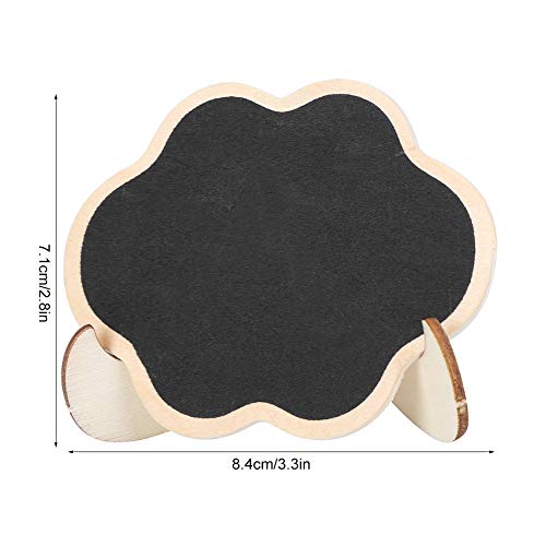 Mini Chalkboard Sign, 10 Pack Wood Mini Chalkboard Signs with Support Easels Wooden Blackboard for Table Numbers Food Signs Message Board