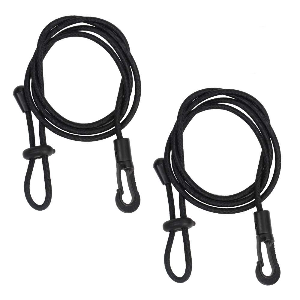Kayak Paddle Leash 2 Pcs Safety Rod Adjustable Canoe Paddle Fishing Rod Survival Paracord Bungee Cord Safety Lanyard Strap With Snap Hook for Kayaking Securing Canoe SUP Board Rowing Surfing Cycling