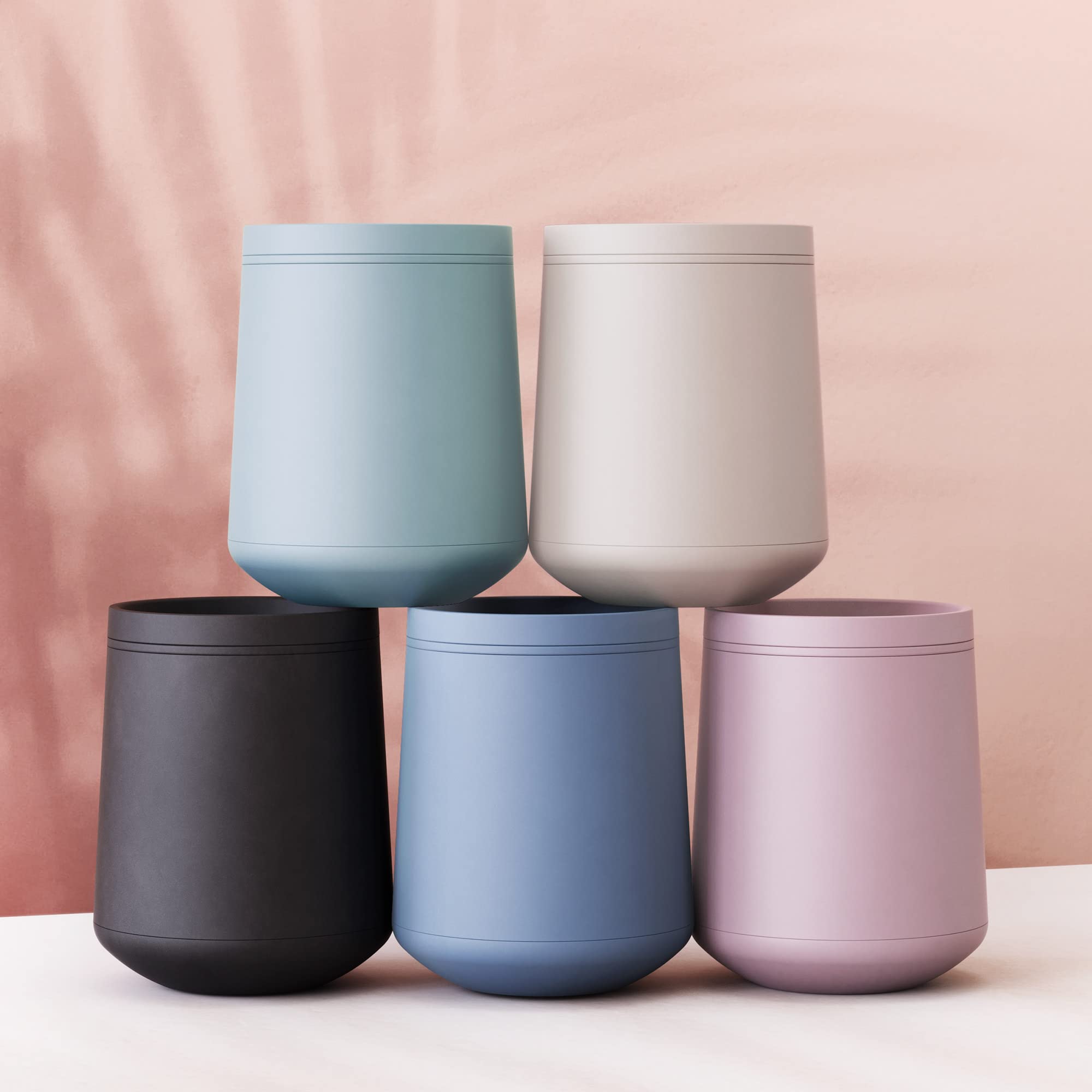 Maars Port Acrylic Wine Tumbler with Lid | Premium Outdoor Insulated Double Wall Reusable Wine Glass Cups, BPA Free Plastic - Clear, 4 Pack