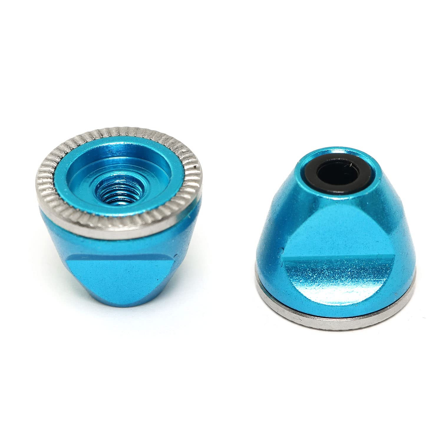 Pro Bamboo Kitchen 2pcs Bicycle Quick Release Lever Nut M5 Screw Blue Non-Slip Nut Mountain Bike Quick Release Shaft All Aluminum Alloy Nut for Fixed Gear Road Bike Modified Parts