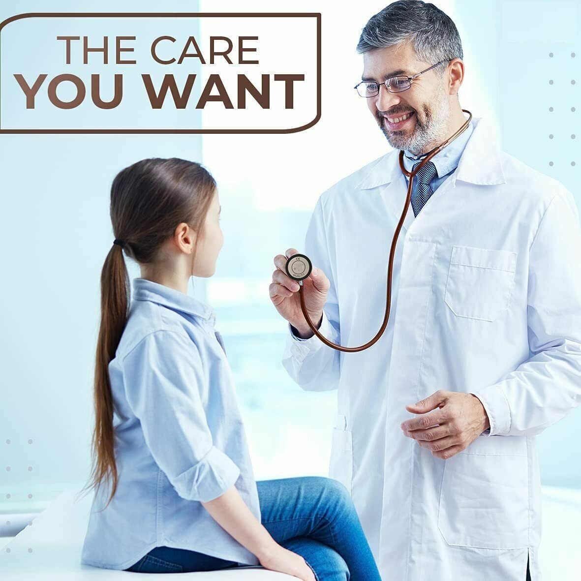 Spancare Cardio 3 Monitoring Stethoscope, Copper-Finish Chest Piece, Chocolate Tube