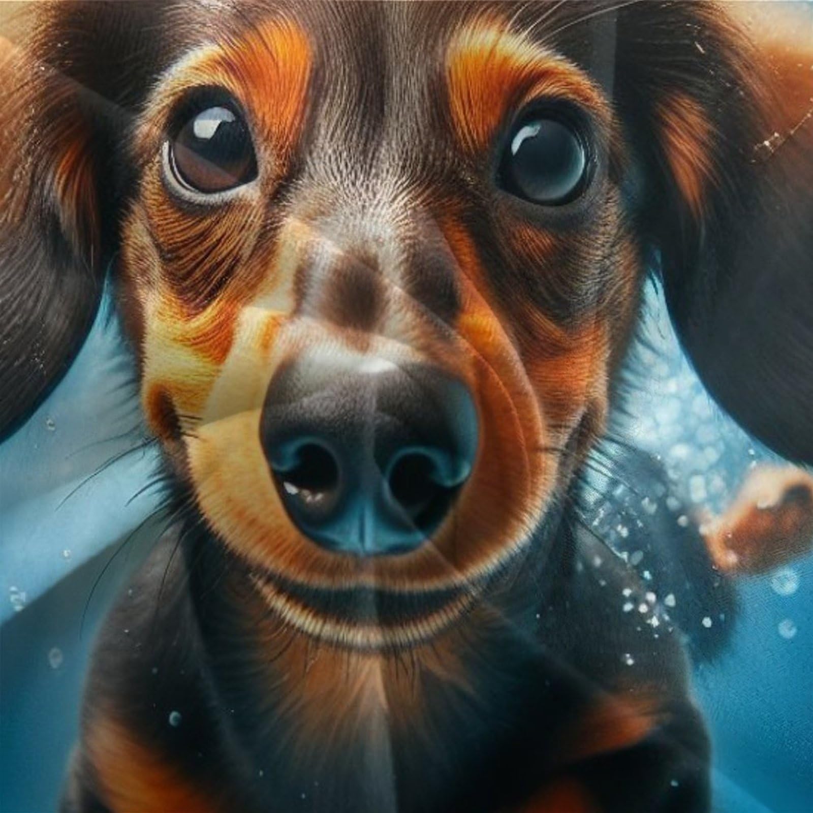 THUBDYEA Dachshund Comforter Covers 3D PrintedPet Dog Bedding Set Quilt Cover Duvet Cover 3 Pieces for Childrens and Adults Microfiber with Pillowcases with Zipper Closure Full(203x228cm), Style-26