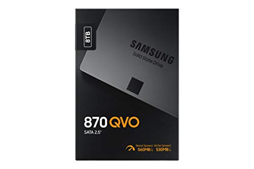 SAMSUNG 870 QVO 8 TB SATA 2.5 Inch Internal Solid State Drive (SSD) (MZ-77Q8T0), Black