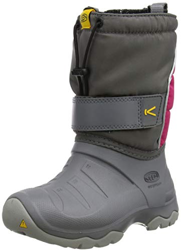 KEEN Lumi 2 Waterproof Hiking Boot, Steel Grey/Pink Peacock, 13 US Unisex Little Kid