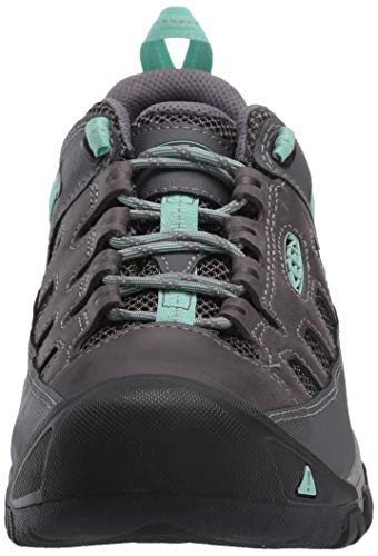 KEEN Women's Targhee Vent Low Height Breathable Hiking Shoes, Steel Grey/Ocean Wave, 9