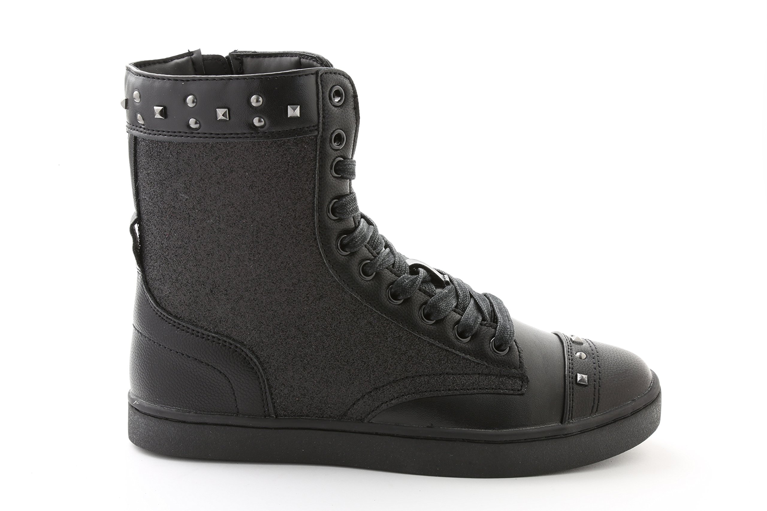 Pastry Military Glitz Adult Dance Sneaker, Black/Black, Size 6.5