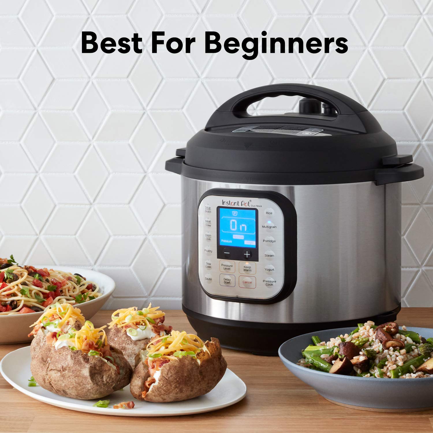 Instant Pot Duo Nova 7-in-1 Electric Pressure Cooker, Slow Cooker, Rice Cooker, Steamer, Saute, Yogurt Maker, 3 Quart, 14 One-Touch Programs, Best For Beginners