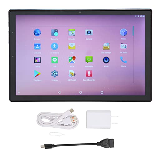 Rosvola 10 Inch Tablet 6GB 256GB 100β240V HD Tablet Blue 4G Network 5GWIFI for Android 11 IPS HD Large Screen for Travel (US Plug)