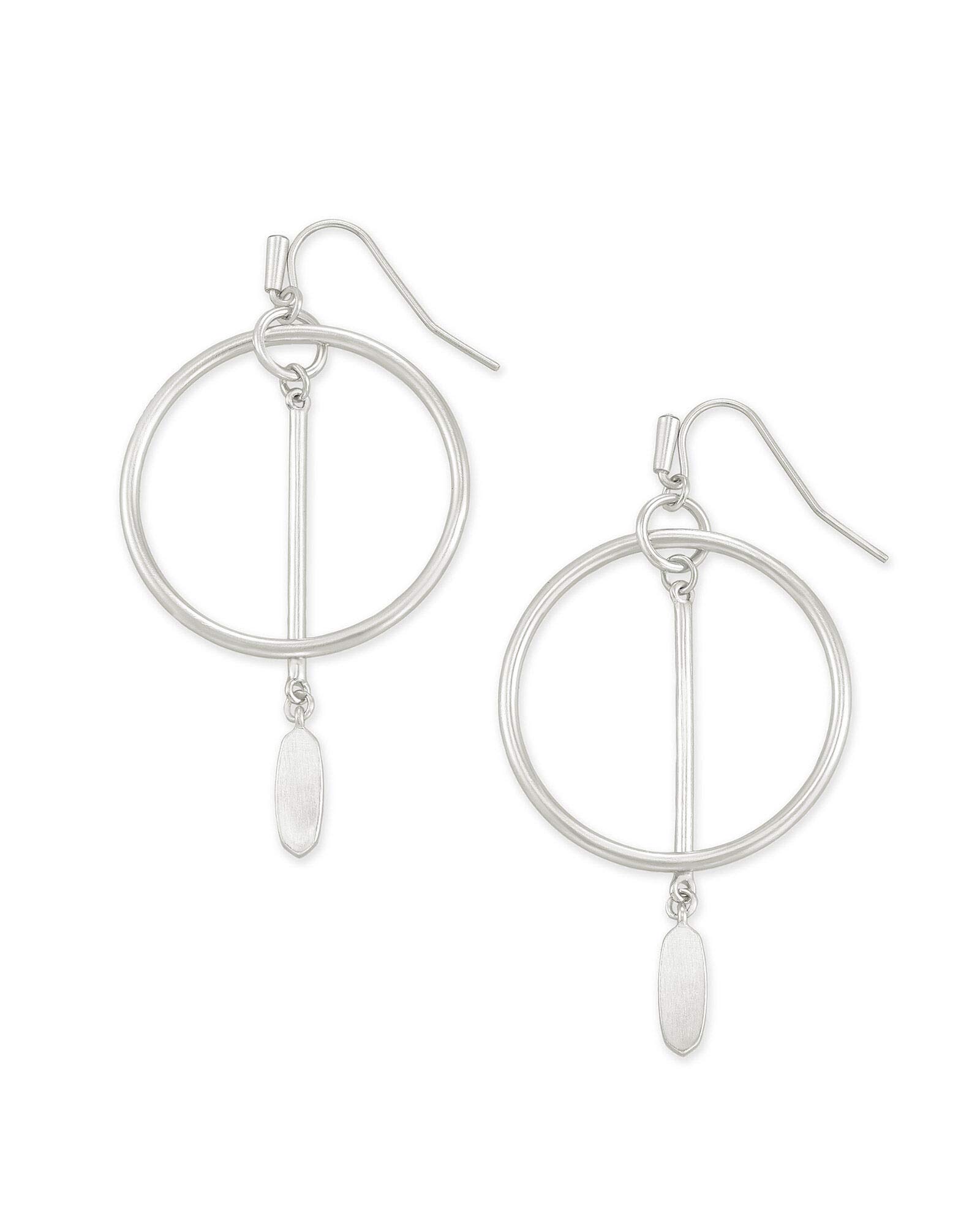 Kendra Scott Nalani Open Frame Earrings for Women, Fashion Jewelry, Rhodium-Plated