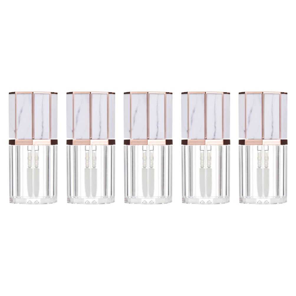 minkissy 5pcs Makeup Bottles Empty Lip Balm Tubes Clear Lipgloss Clear Lip Gloss Tube Lip Gloss Wand Tubes Lip Balm Containers Mini Lip Gloss Tubes Lip Tubes Lipstick Unique Travel