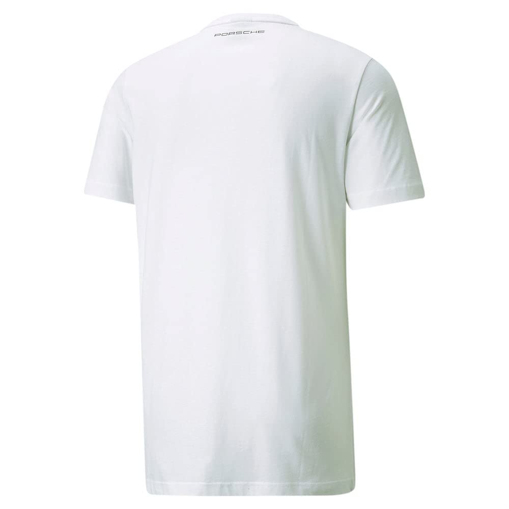 PUMA Mens Porsche Legacy Statement Graphic Crew Neck T-Shirt Casual - White - Size L