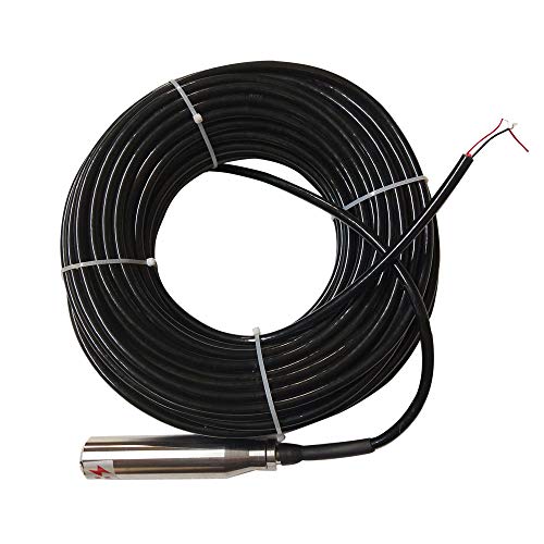 INTBUYING 4-20mA Smart Water Level Sensor Submersible Liquid Level Transmitter Water Level Sensor Pressure Transducer 24-36VDC Power Supply (30m Pressure Range, 98ft Cable)