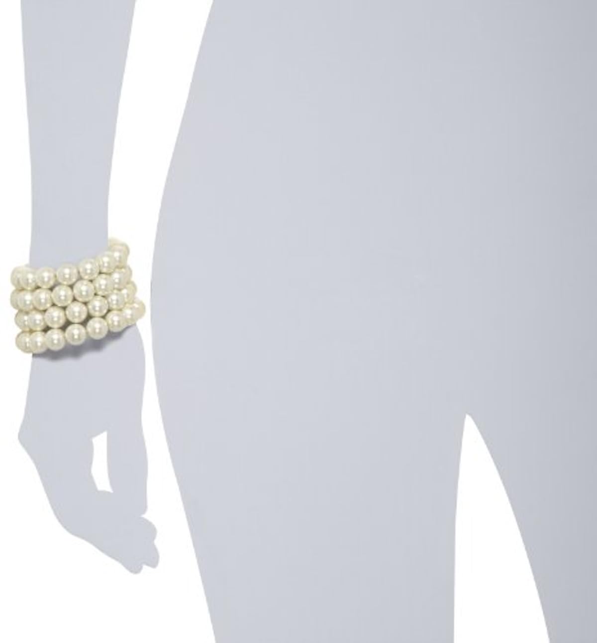 Kenneth Jay Lane Cultura Pearl-Color 3-Row Coil Bracelet