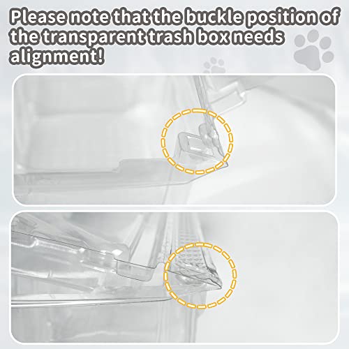 VARLNALY 4.0 Pull-Out Non-Electric Automatic Cat Litter Box Replacement Trash Box 24PCS