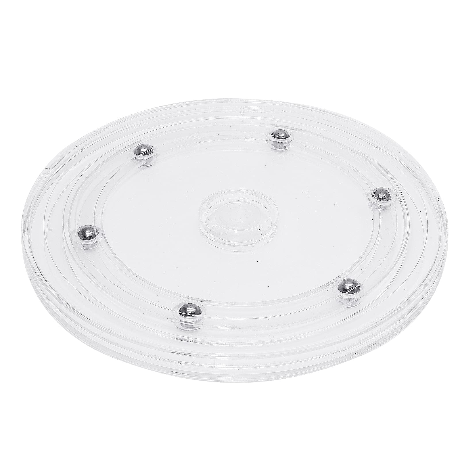 Murtenze 2Pcs 6 Inch Acrylic Turntable Organizer, Rotating Swivel Stand Spinner with Steel Ball Bearings for Kitchen Corner Cabinets Spice Rack Cake Decorating. (150mm,Clear)