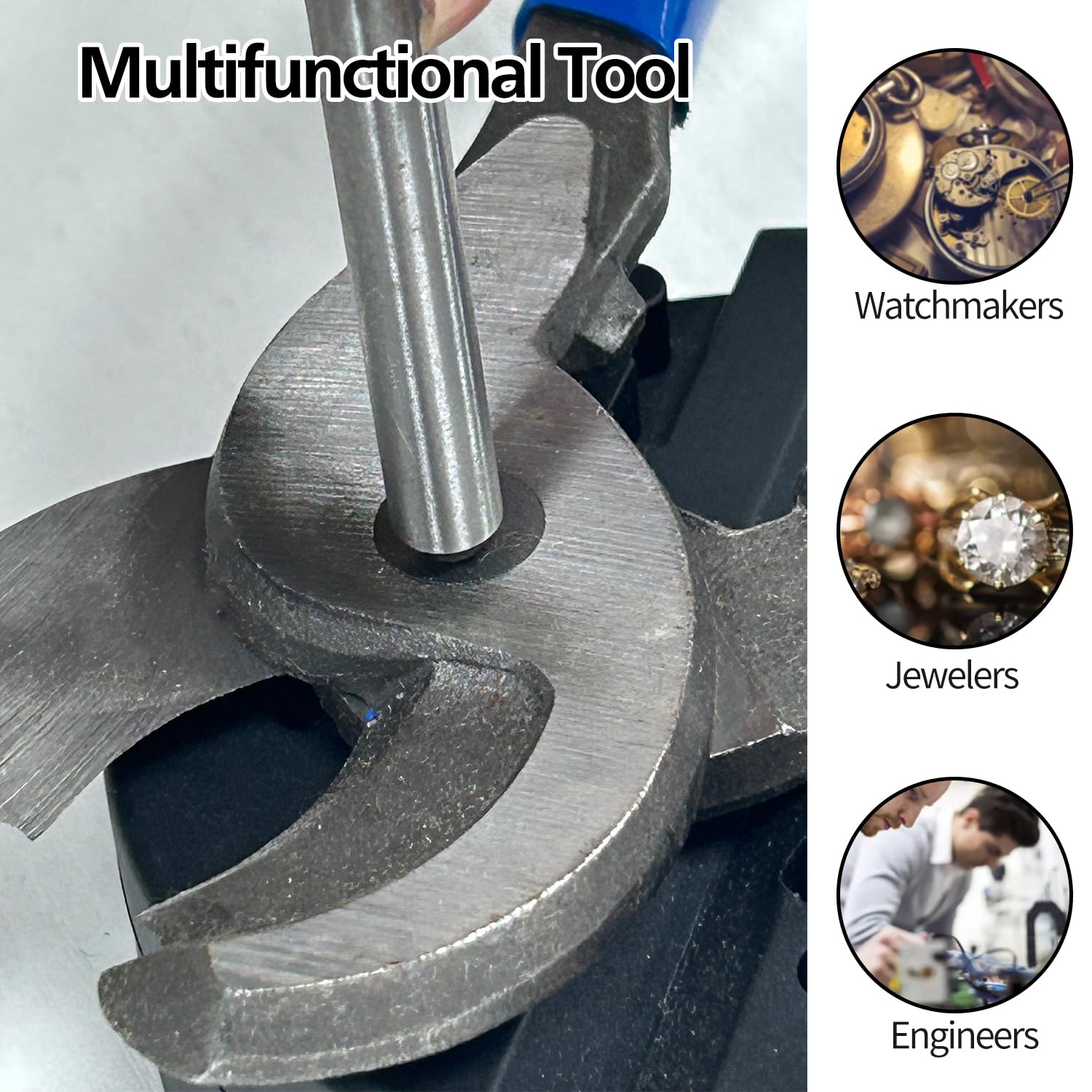 Roll Pin Punch Set, 14pcs Removing Repair Tools, including Universal Block, Pin Punches and Hammer(Pin Punches + Block)