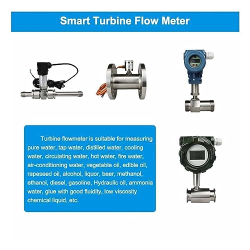 XAXAX Water Flow Meter, LWYD/LWYE Liquid Flow Meter Sensor, Transmitter RS485 of Pure Water Edible Oil Methanol Beer Gasoline Milk Alcohol,Gallon, QTS, PTS, L, m³(LWYD-DN12)
