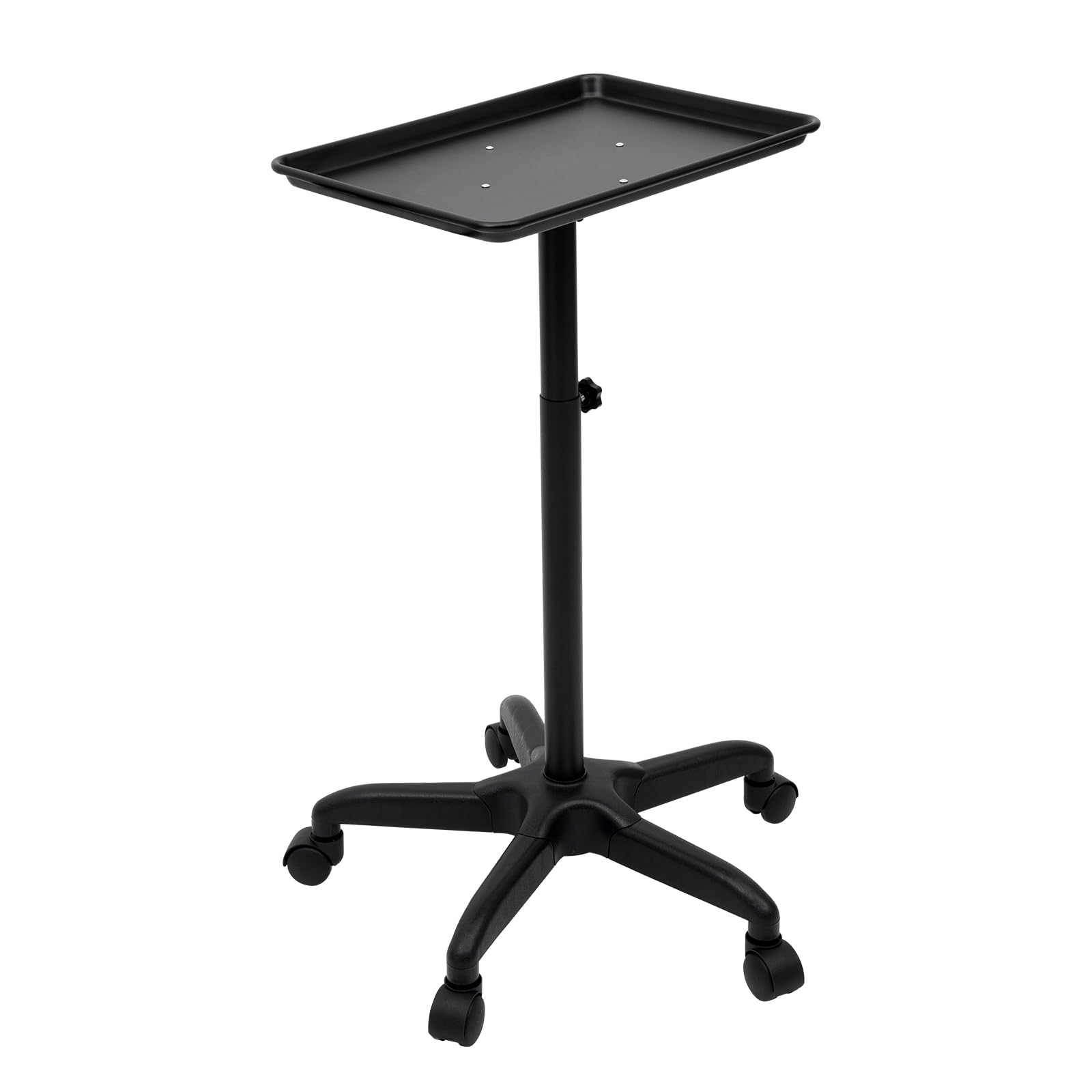 Rolling Salon Tray,Aluminum Trolley Cart Equipment on Wheels & Adjustable Height(28"-44") for Dental Carts Hairdresser Cart