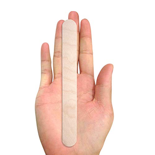 Large Wide Wax Sticks Waxing Jumbo Wood Sticks Body Hair Removal Craft Sticks Applicator Spatula 100 Pieces