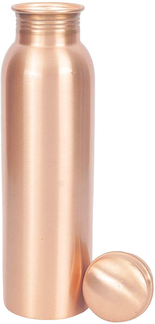 Moonovator Copper Water Bottle β 34 Oz, Large Vessel, Ayurvedic Copper Bottle, Leak Proof, Drinking Bottle | Copper Pitcher, Stay Hydrated and Enjoy Immediate Health Benefits (Plain)