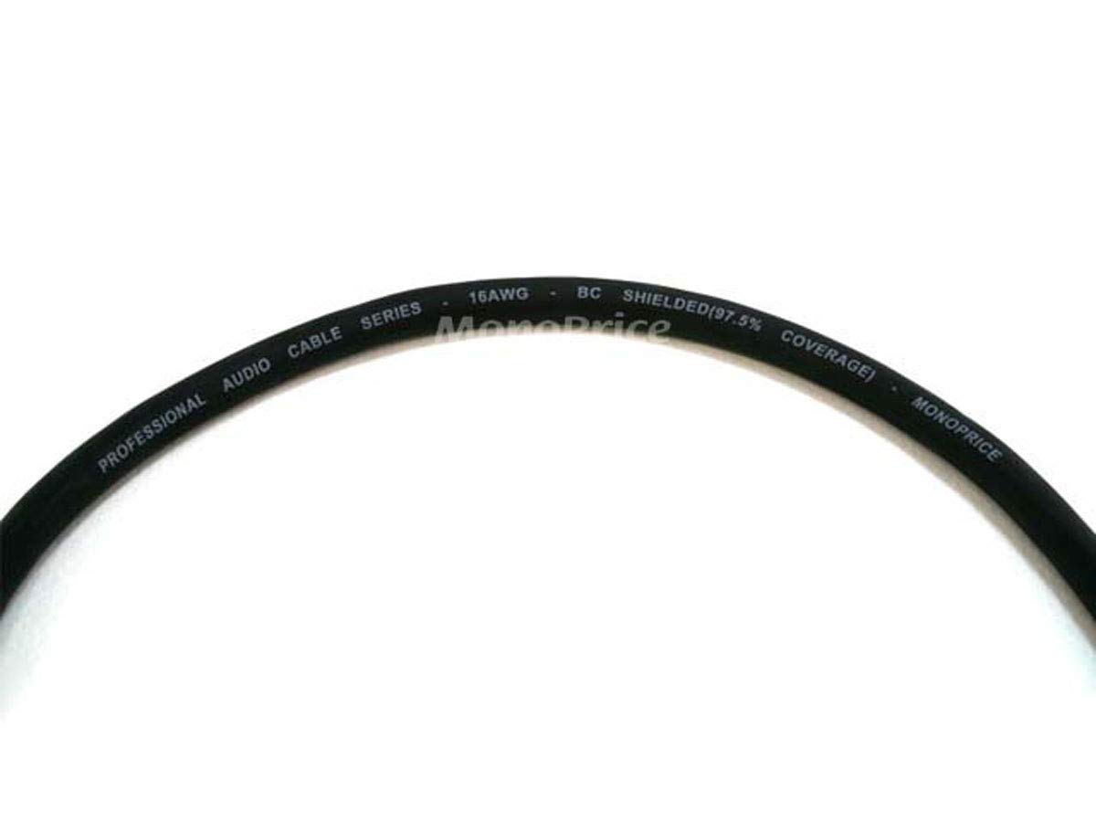 Monoprice XLR Male to XLR Female Cable - 100 Feet - Black, 16AWG, Gold Plated, Microphone & Interconnect - Stage Right Series