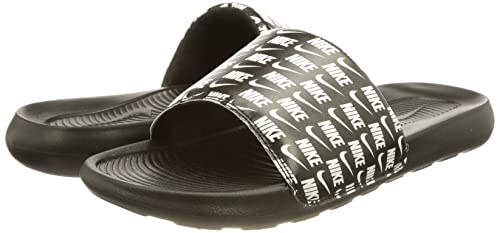 Nike Men's Victori One Slides, Black/White-black, 9