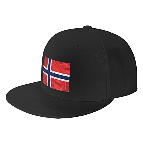 Qauirfe Norwegian Flag Hat Adult Adjustable Baseball Cap Trucker Hats Black