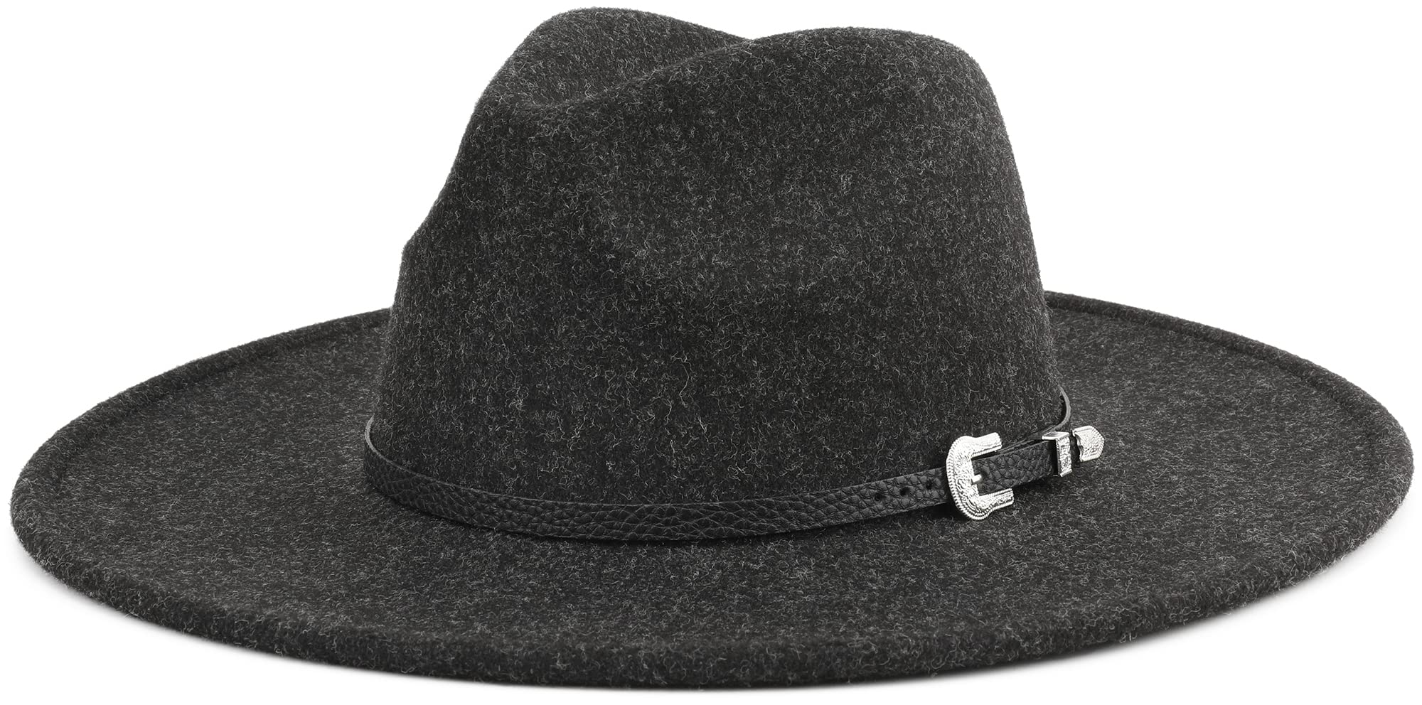 Pro Celia Big Wide Brim Women Fedora Hat Western Felt Large Panama Hat (Rice)